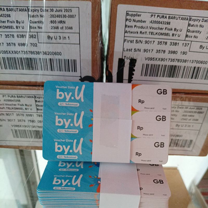 Jual VOUCHER KOSONG BYU NASIONAL/ SUMBAGSEL PER IKAT ISI 150 SN ...