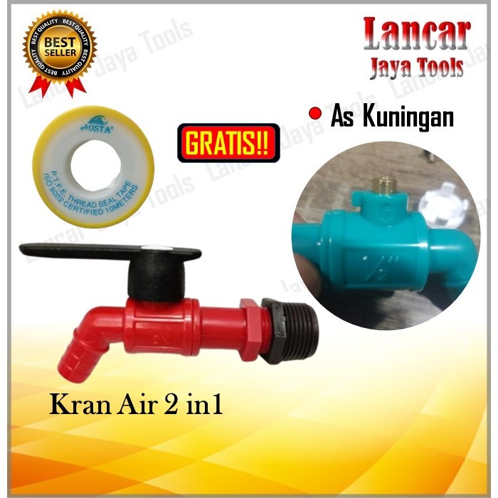 Jual Kran Pvc 1/2" / Kran Air / Kran Air Tembok Plastik Taman Mesin ...