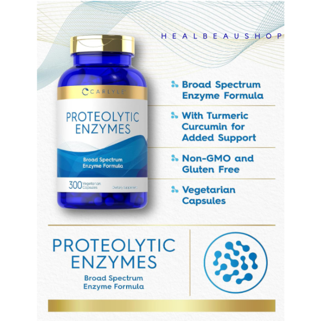 Jual Carlyle Proteolytic Enzyme Protease Papain Bromelain Pepsin Enzim ...