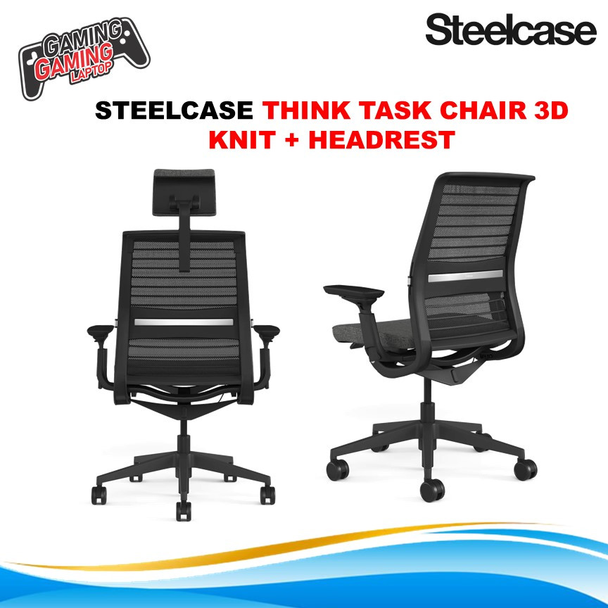 Jual STEELCASE Think Task Chair 3D Knit With Headrest Kursi Kerja ...