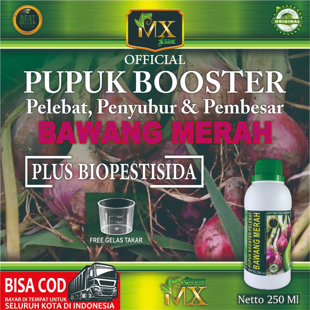 Jual Pupuk Organik Cair Pelebat Penyubur Pembesar Bawang Merah 250 ml / Booster Bawang Merah ...
