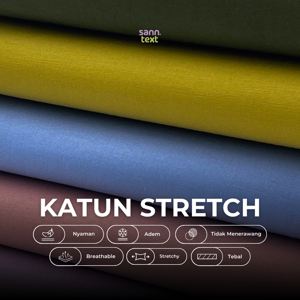 Jual Sanntext Kain KAHATEX Katun Stretch Potongan @90x150 cm Per Warna ...