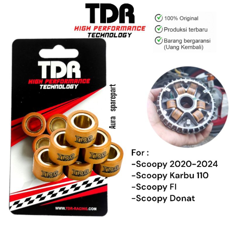 Jual Satu Set Roller TDR Racing Original Scoppy 2020-2024 / Scoopy FI ...
