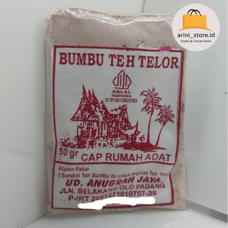 Jual Bumbu Teh Telur/Teh Talua Cap Rumah Adat (50gr) Bubuk BahanMinum ...
