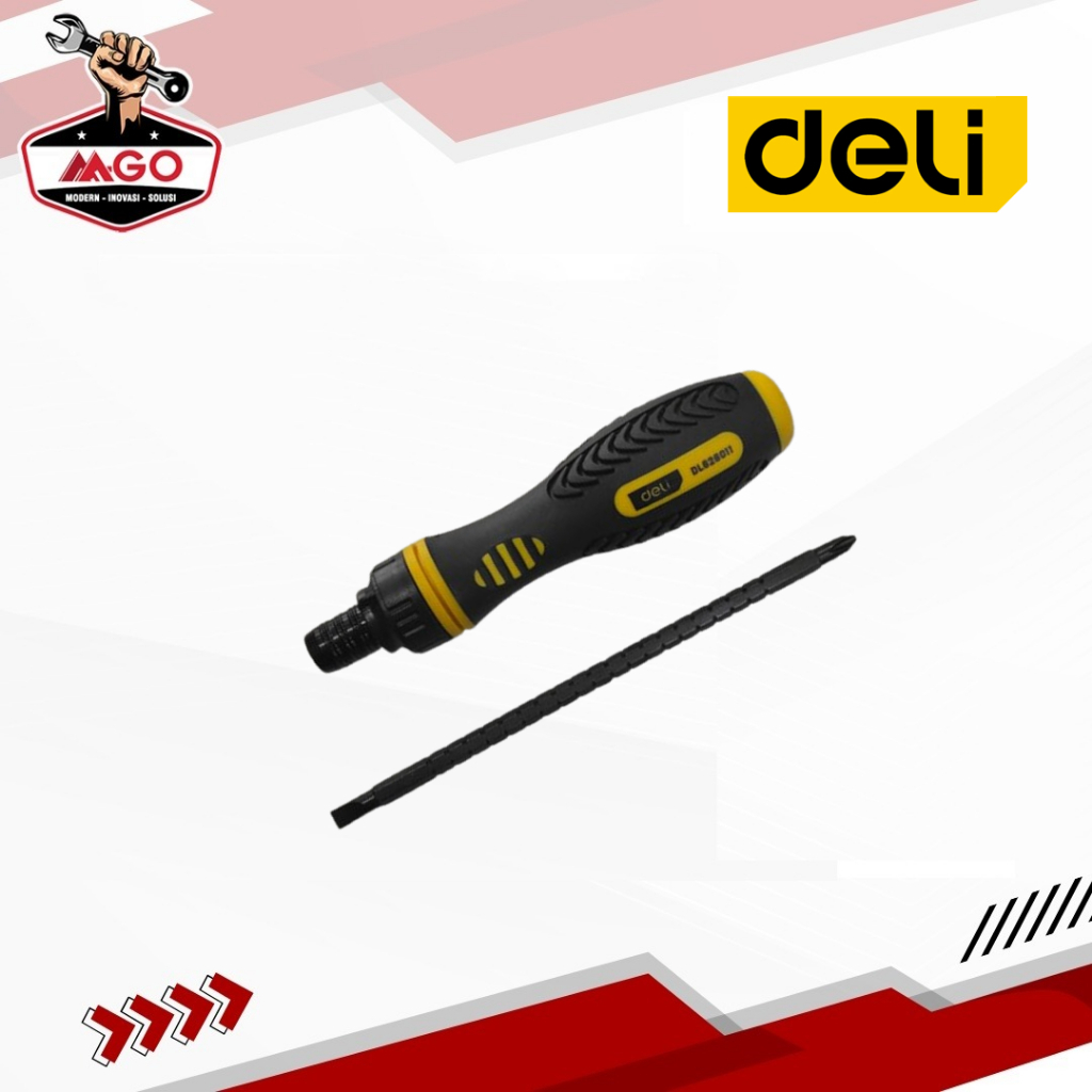 Jual Deli Obeng Ratchet / Ratchet Screwdriver PH2 x 180 mm | Shopee ...
