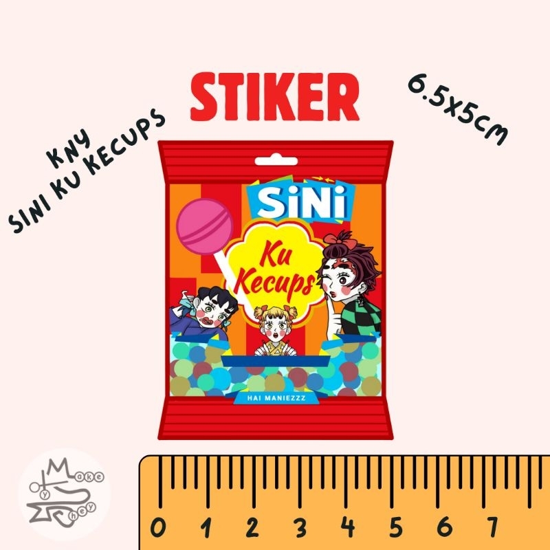 Jual [1pcs] Stiker Sini Ku Kecups Tanjiro Kamado Zenitsu Agatsuma ...