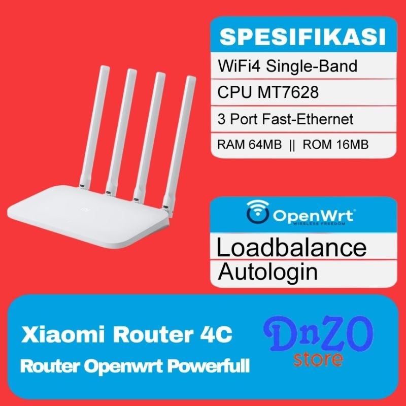 Jual mi 4c openwrt loadbalance autologin wms wifi.id seamless xiaomi ...
