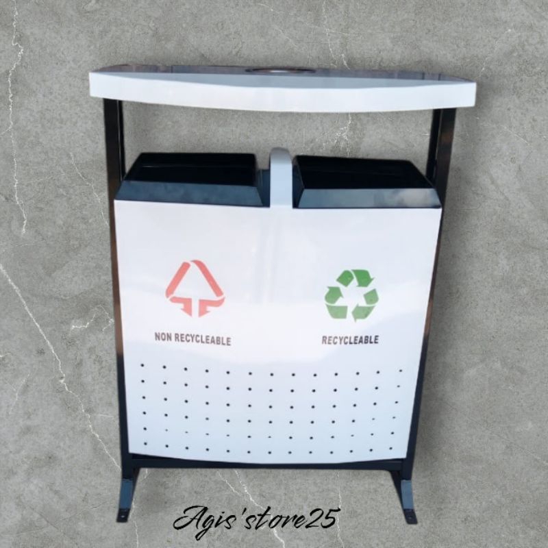 Jual tempat sampah outdoor 2in1 warna bebas custom | Shopee Indonesia