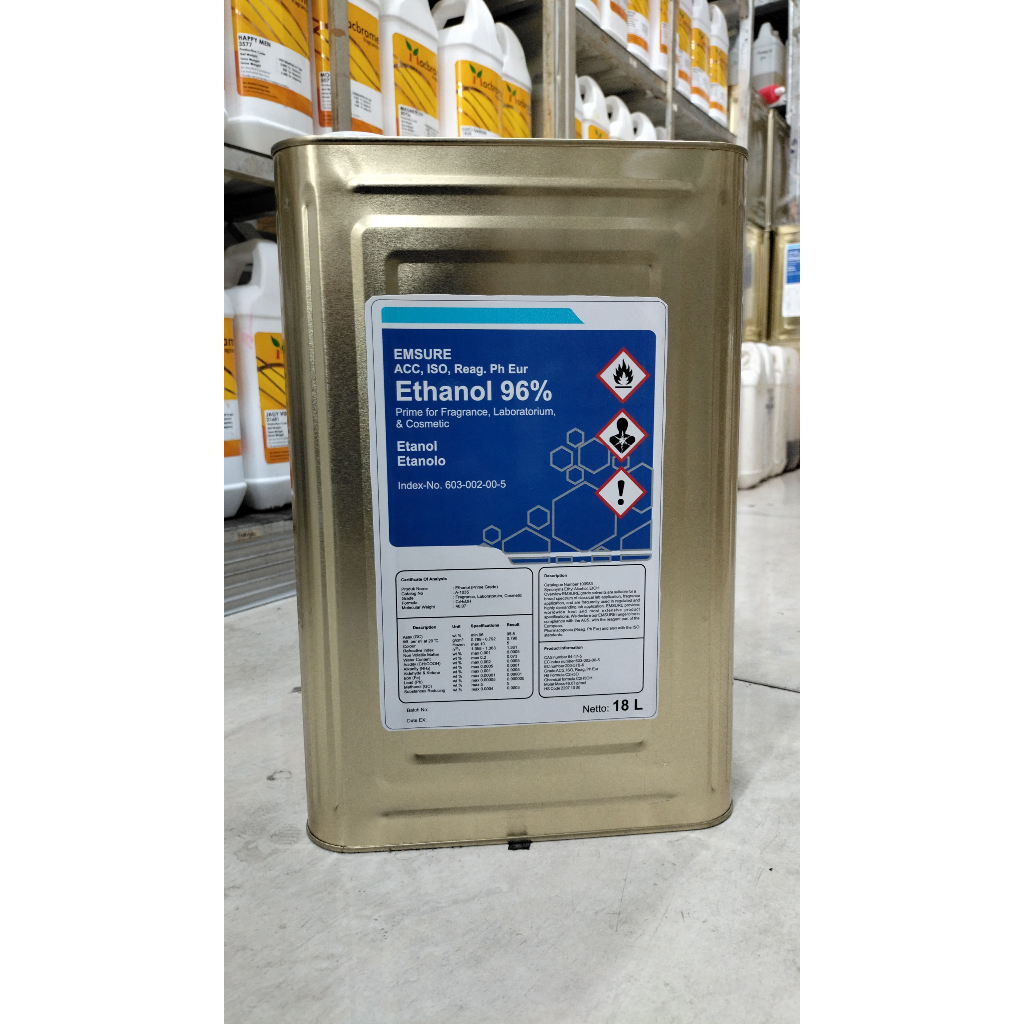 Jual ETHANOL 96% SEGEL KALENG 18 LITER CAMPURAN UNTUK BIBIT PARFUME ...