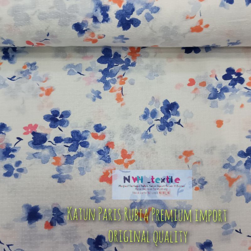 Jual KAIN KATUN PARIS RUBIA PREMIUM IMPORT ORIGINAL QUALITY | Shopee ...
