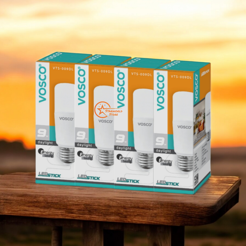 Jual PAKET Bundling 4 Pcs VOSCO Lampu LED Stick 5W 7W 9 Watt - Cahaya Putih | Shopee Indonesia