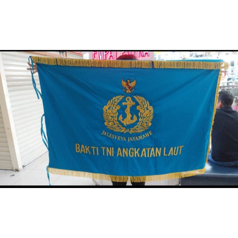 Jual BENDERA pataka LOGO TNI angkatan LAUT/AL ukuran 90cm x 135cm ...
