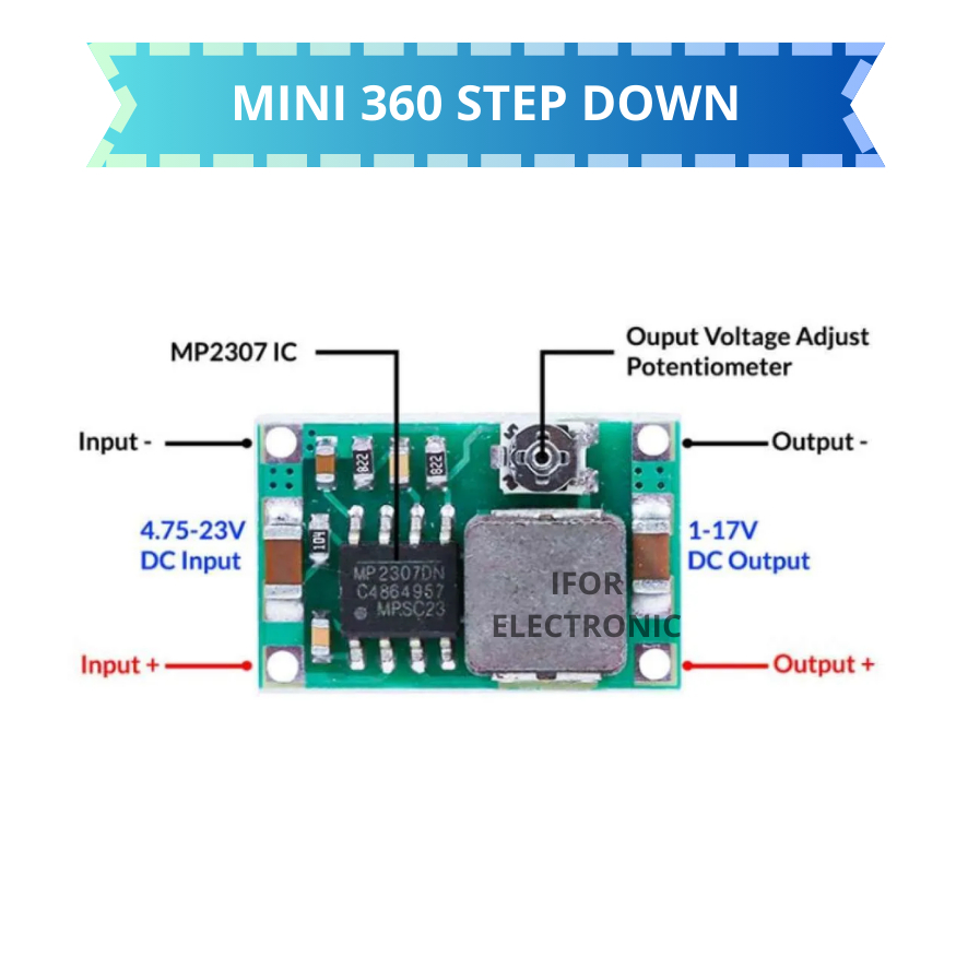 Jual MINI 360 STEP DOWN BUCK CONVERTER STABILIZER MODULE 3A | Shopee ...