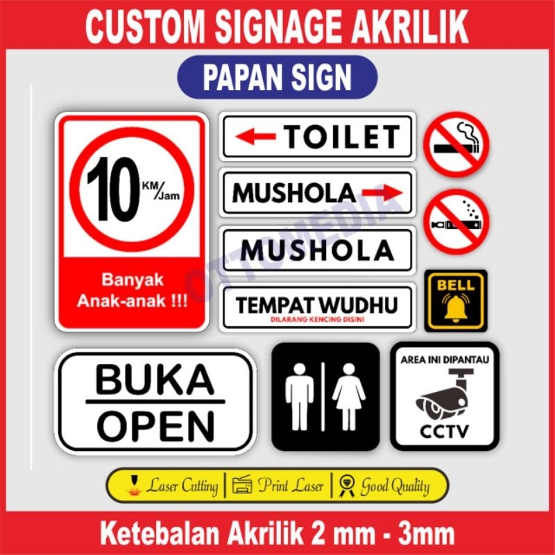 Jual AKRILIK PAPAN NAMA RUANGAN / SIGN RAMBU RUANGAN / SIGNAGE RUANGAN ...