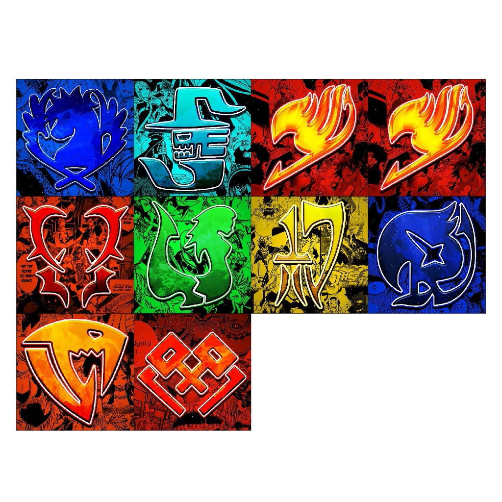 Jual MINI STIKER FAIRY TAIL HOLOGRAM (ISI : 10 PCS) WIBU STICKER IDOL ...