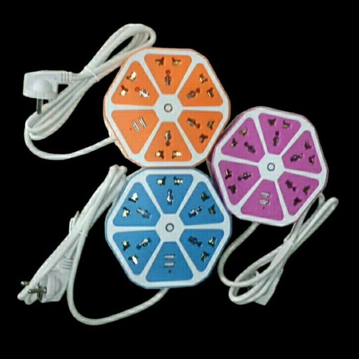 Jual Colokan listrik / socket listrik 4 lubang dan 4 port USB dengan ...