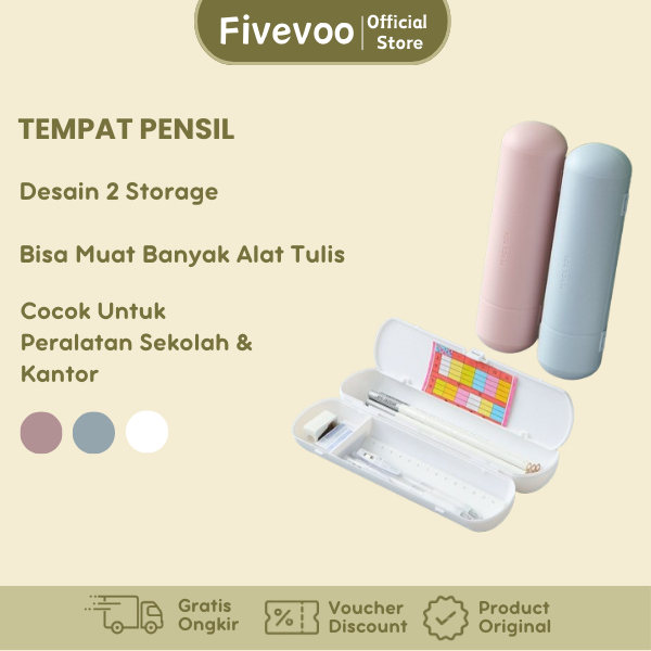 Jual FIVEVOO Kotak Pensil Minimalis Pencil /Case Aesthetic Pencil Box ...