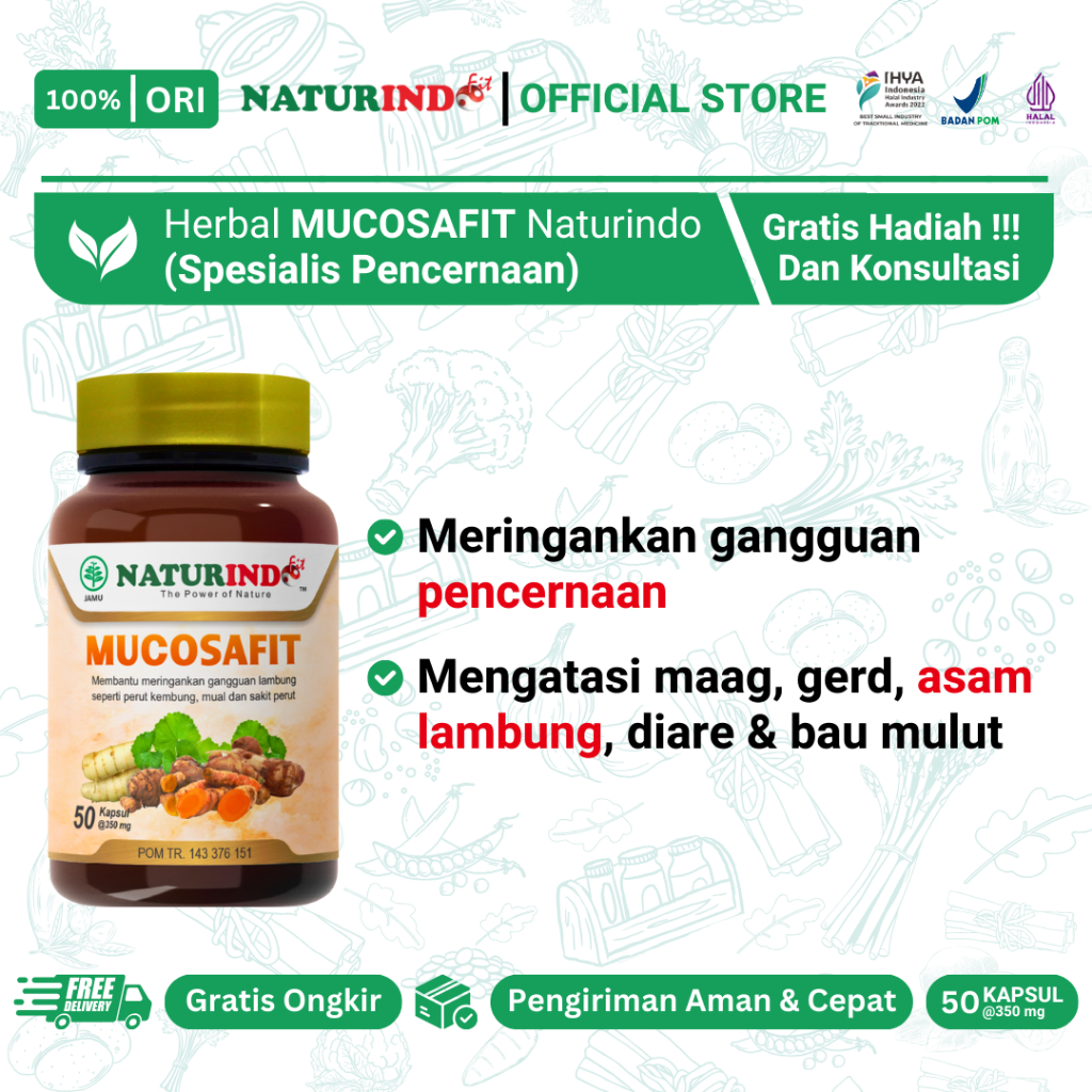 Jual Obat Herbal Naturindo Fit - MUCOSAFIT Spesial Atasi Asam Lambung ...