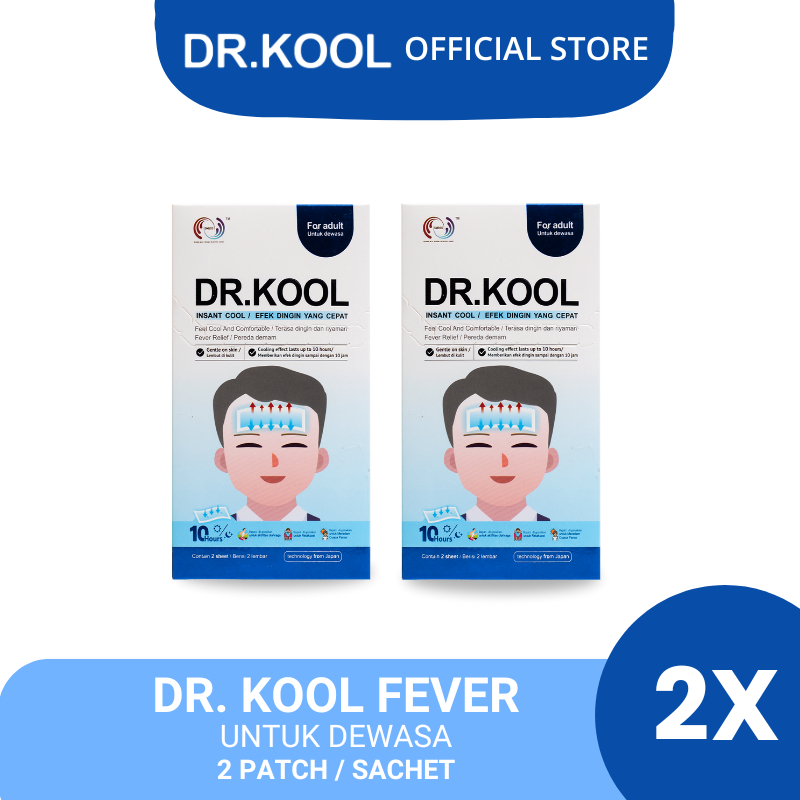 Jual DR Koolfever Adult 2x 2 Sachet - Plester Kompres Demam Dewasa ...