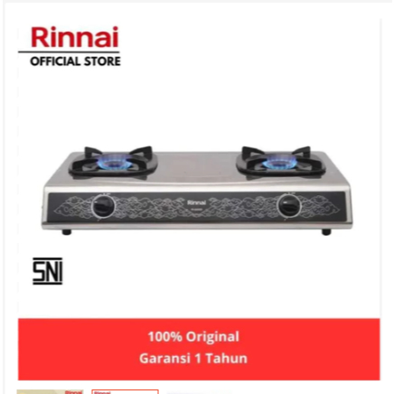 Jual YS RINNAI RI-522 SS/522S/RI 302S Kompor Gas 2 Tungku Stainless Sun Burner (Hemat Gas ...