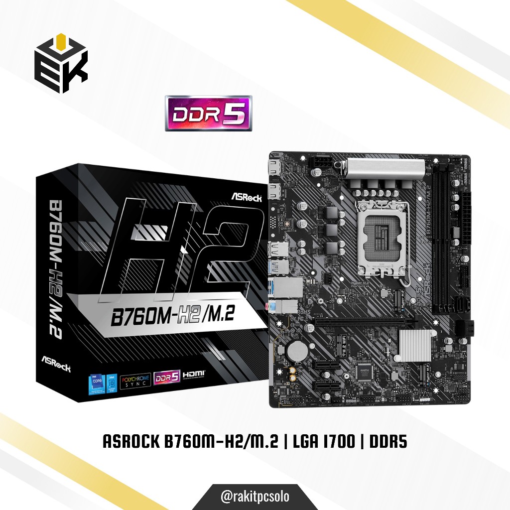 Jual ASRock B760M-H2/M.2 Motherboard Mainboard LGA 1700 Intel | Shopee Indonesia