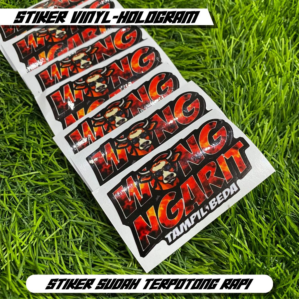 Jual Stiker cutting Wong Ngarit - stiker vinyl/hologram - stiker kata ...