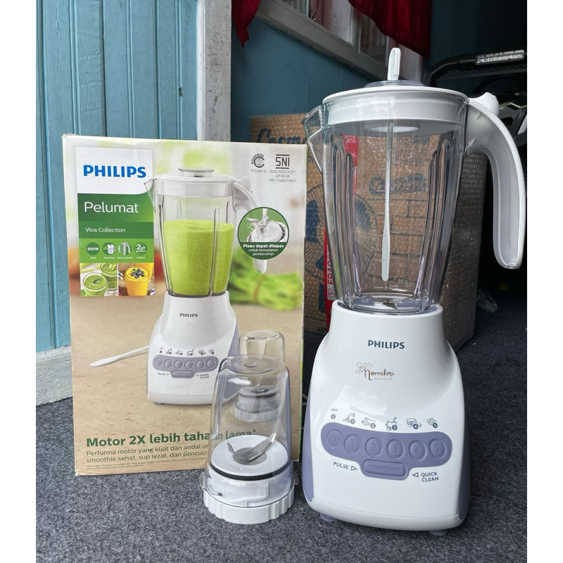 Jual Blender 2in1 Philips Gelas mika plastik 2Liter HR 2115 Original ...