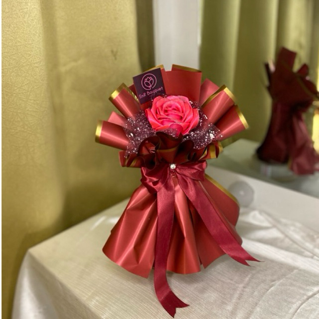 Jual Bouquet Ready Buket Bunga Satin Satu Tangkai | Shopee Indonesia