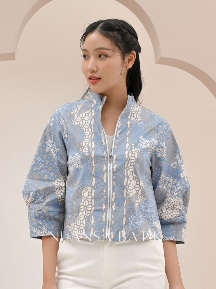 Jual Nuansa Batik Jaket Batik Lengan 7/8 Bahan Katun Stretch | Shopee Indonesia