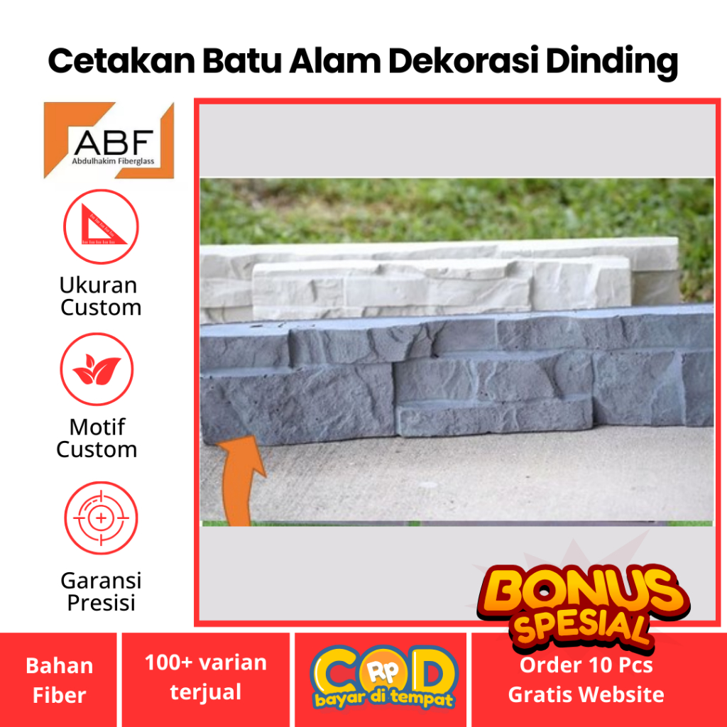 Jual Cetakan batu alam tempel dinding | cetakan batu alam dinding ...