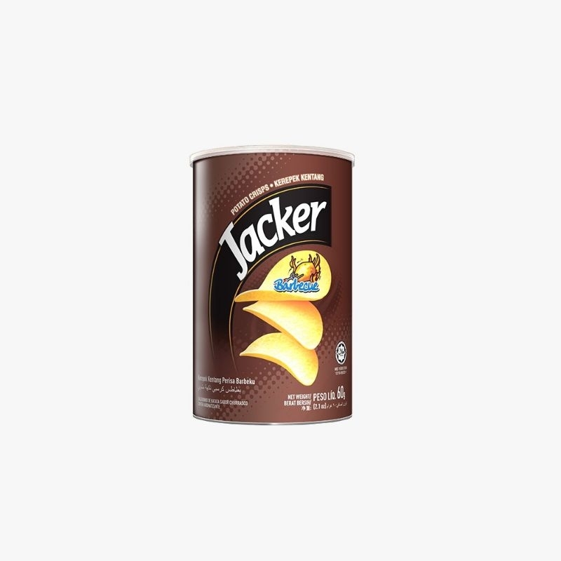 Jual Jacker Potato Crisps BBQ / keripik kentang barbekiu 60g/kaleng ...