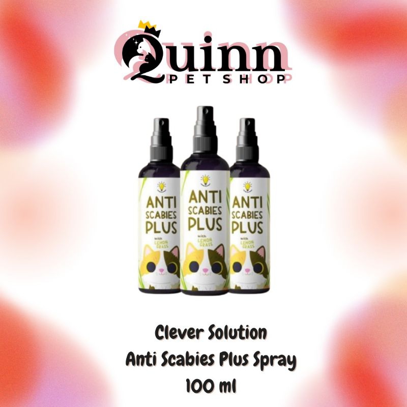 Jual Clever Solutions Anti Scabies Plus 100ml Obat Jamur Kucing Spray | Shopee Indonesia