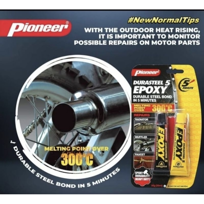 Jual Lem Radiator / Lem Pioneer Durasteel Epoxy 5 menit Tahan Panas ...