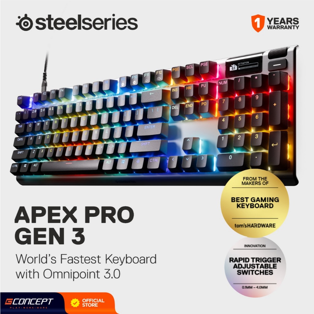 Jual Steelseries Apex Pro Gen 3 OmniPoint 3.0 HyperMagnetic Switches ...