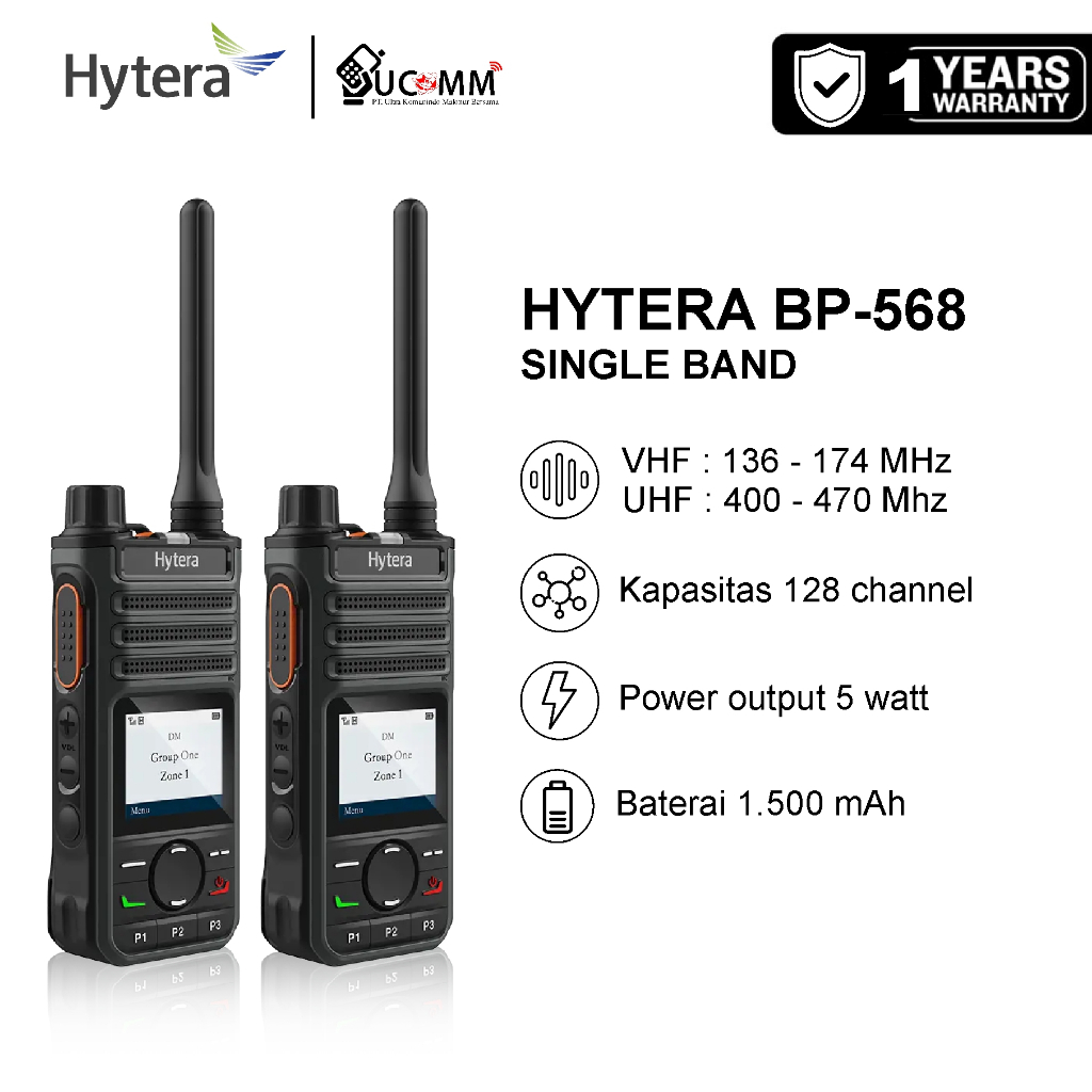 Jual HYTERA BP 568 BP568 BP-568 VHF Digital Analog Fast Charging USB Type C Garansi Resmi 1 ...