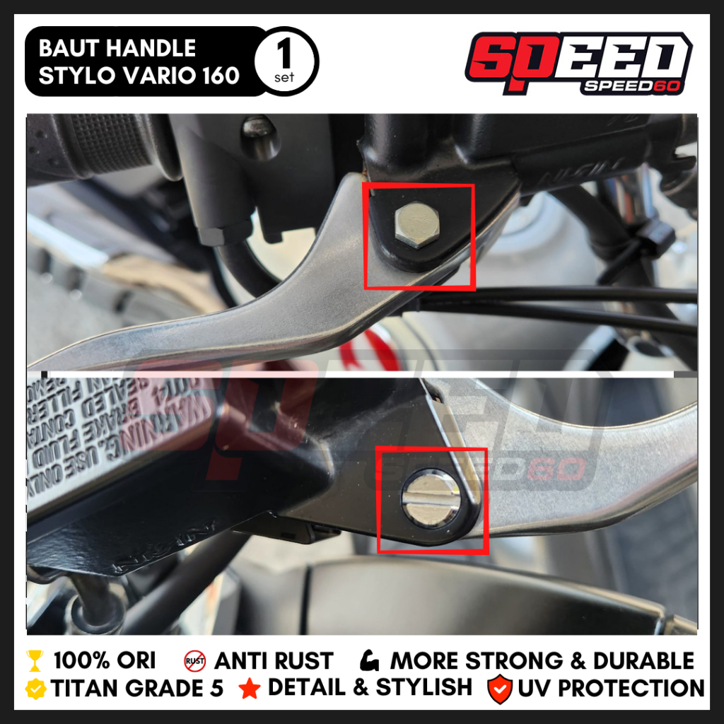 Jual Probolt Titanium NT Baut Handle Honda Vario STYLO PCX ADV 160 King Nut Gr 5 New Tech ...