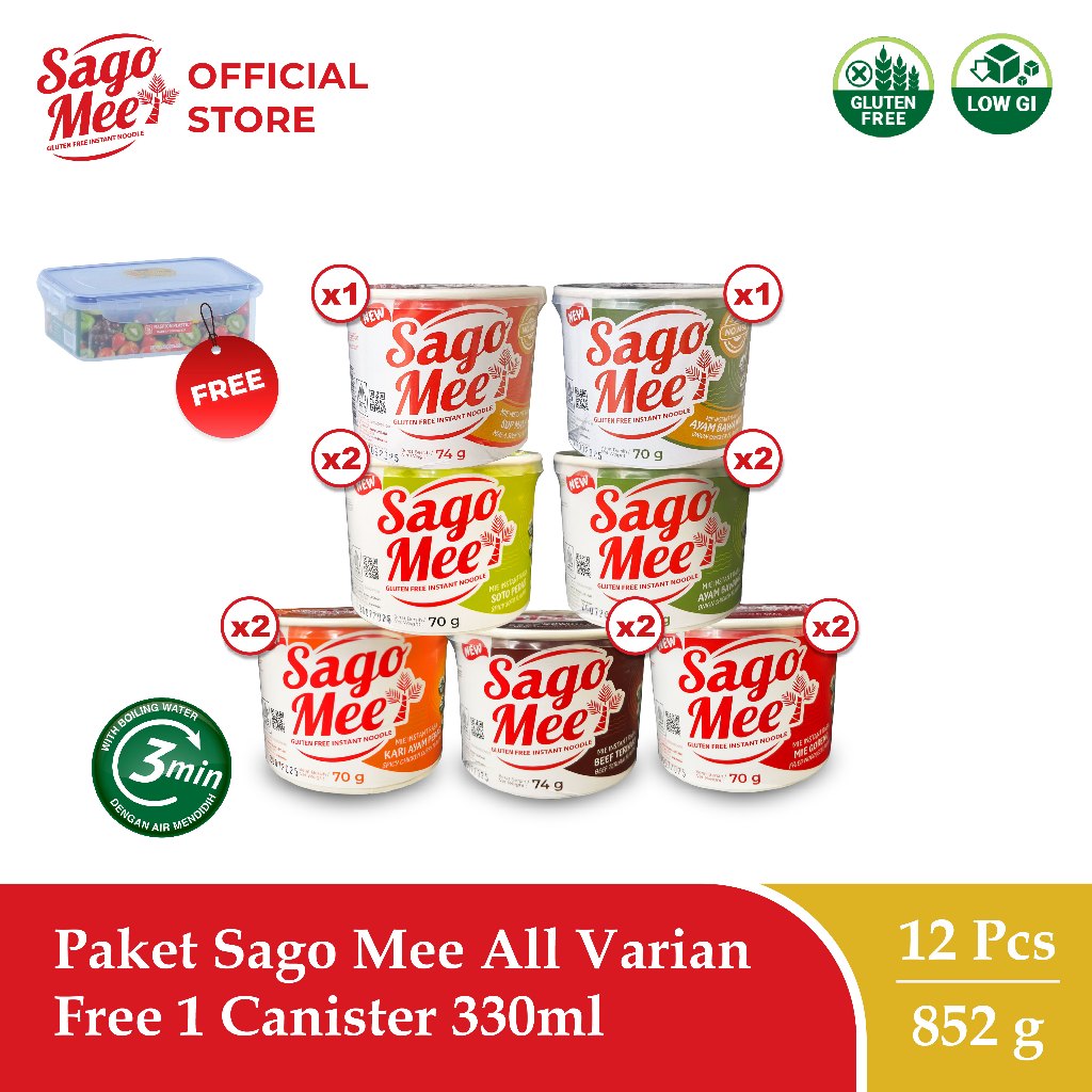 Jual Sago Mee Paket Lengkap Gluten Free Mie Instan Extra 1 Exclusive ...