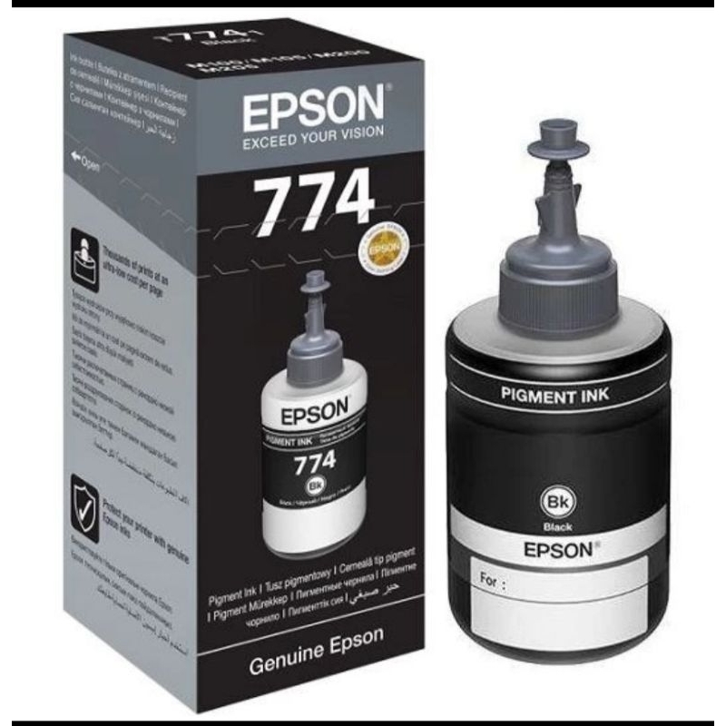 Jual Tinta epson 774 Black isi 140ml from printer( m200,m100,m105,m205 ...