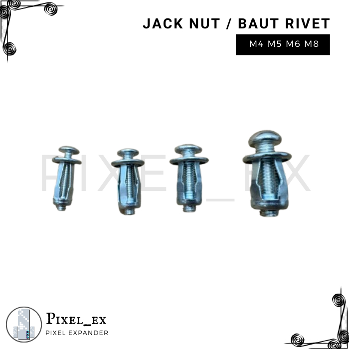 Jual Rivet Nut Jack Nut Sekrup Plat Rivet Metal Fiser Mur Baut M4 M5 M6 ...