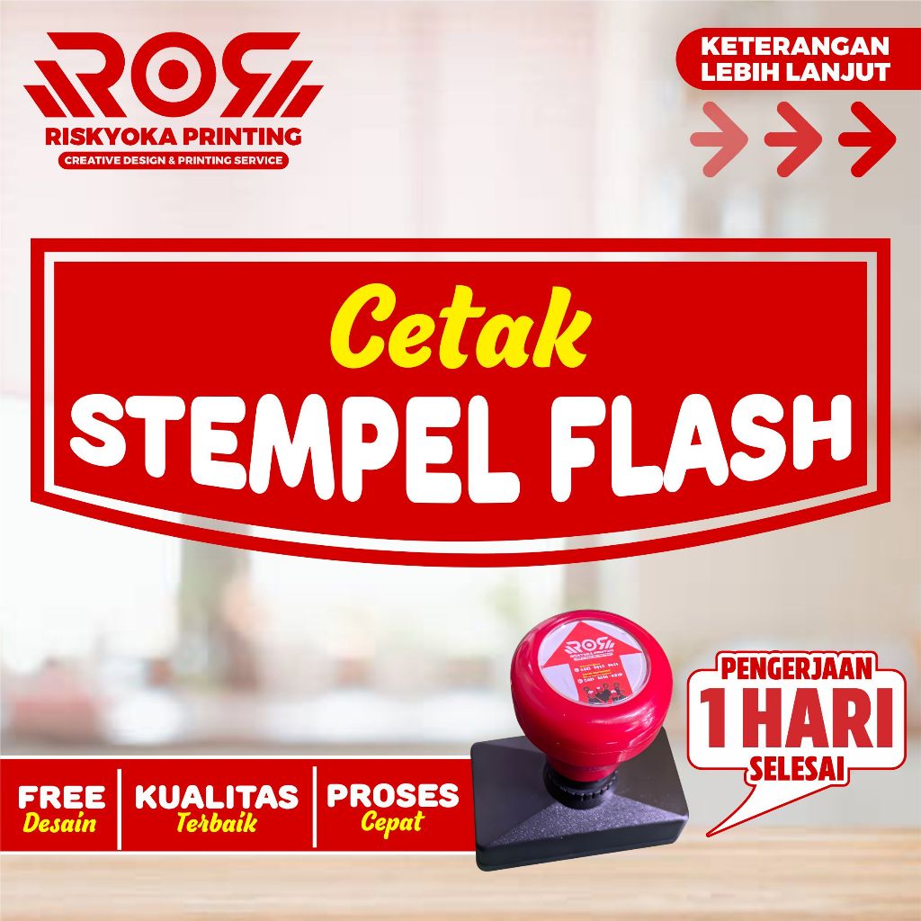 Jual STEMPEL FLASH CUSTOM PROSES CEPAT FILE SIAP CETAK | Shopee Indonesia