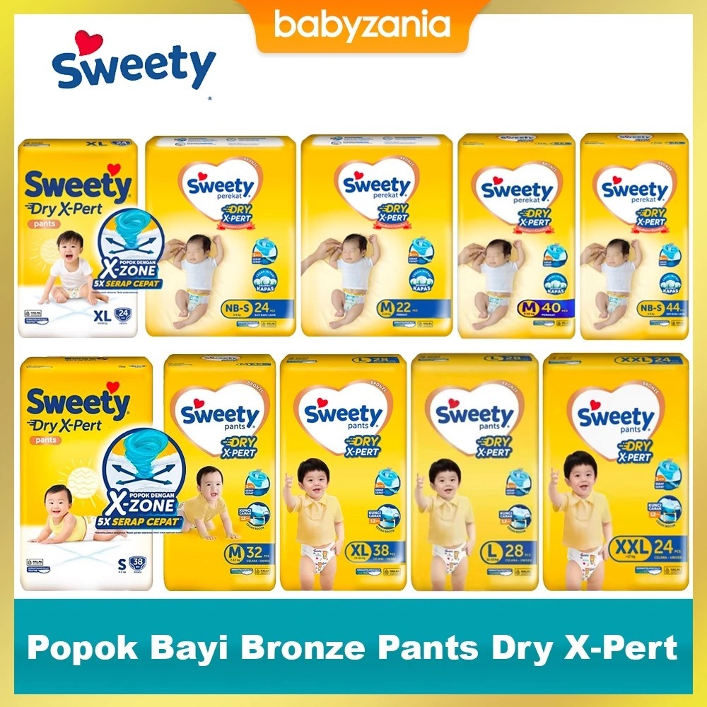 Jual Sweety Popok Bayi Bronze Comfort Pants Dry X-Pert / NB-S24 M22 M40 ...