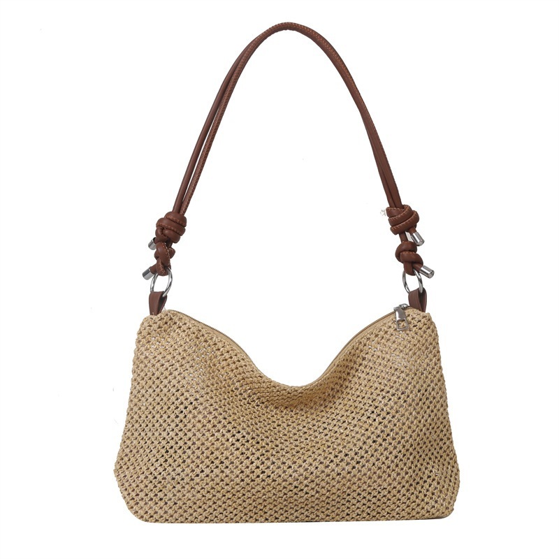 Jual Woman Bag Trendy Tas Wanita Rajut Anyaman Zipper Vintage Elegan ...