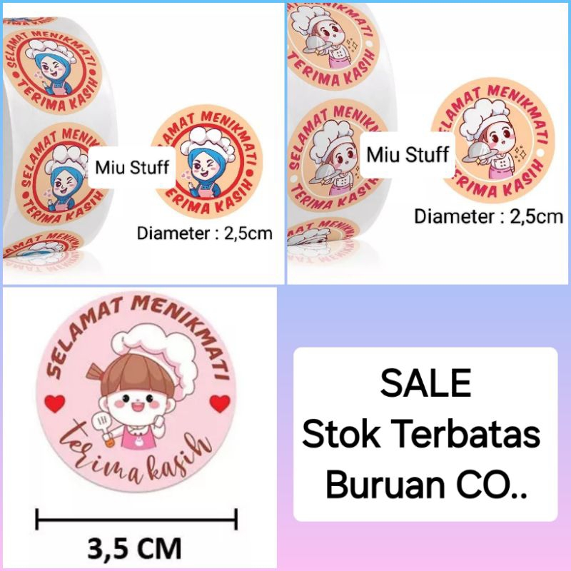 Jual Lebel Sticker Thank You Stiker Terima Kasih Happy Birthday Lucu ...