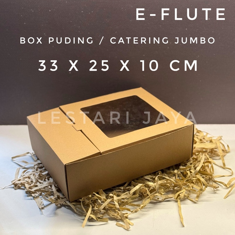 Jual Box Kardus E-Flute Coklat Untuk Packaging Hampers Snack Box Puding ...