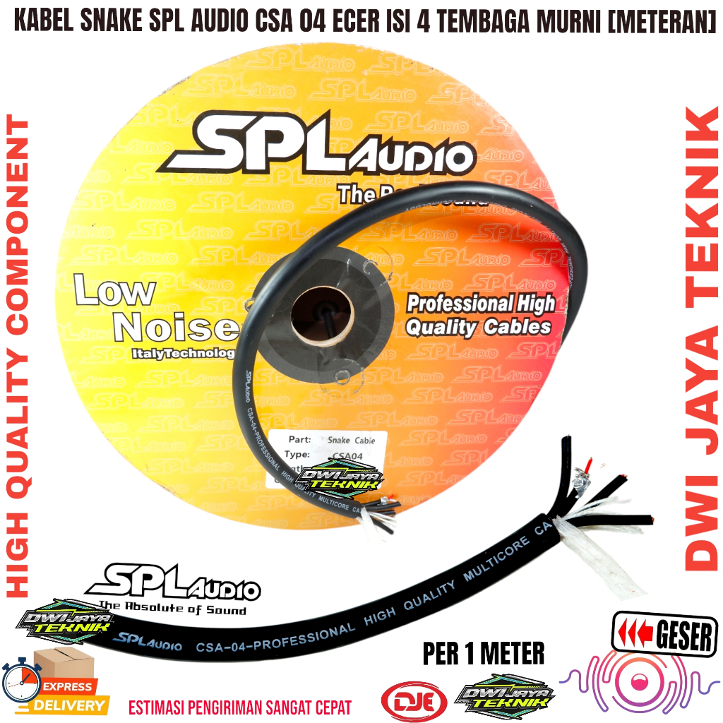 Jual Kabel Snake SPL Audio CSA-04 Meteran Ecer snake isi 4 kabel input ...