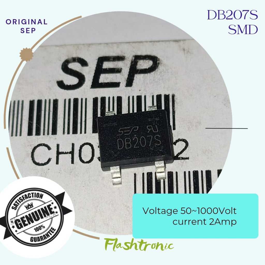 Jual DB207S Diode 2 Amp 1000Volt SMD Original SEP | Shopee Indonesia