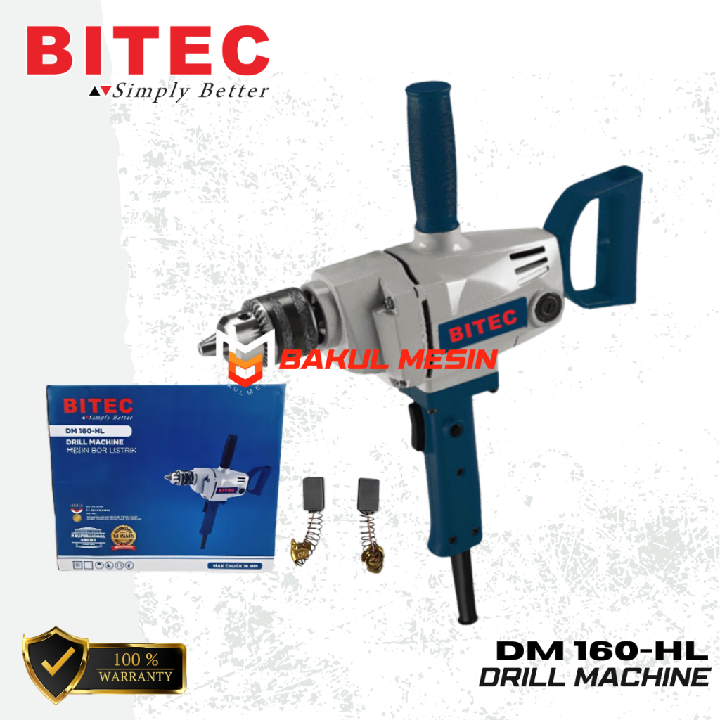 Jual HEAVY DUTY BITEC DM160 mesin bor tangan 16mm kayu besi | Shopee Indonesia