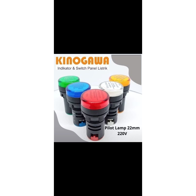 Jual Pilot Lamp LED / Indikator Panel / Lampu Panel KINOGAWA 220VAC ...