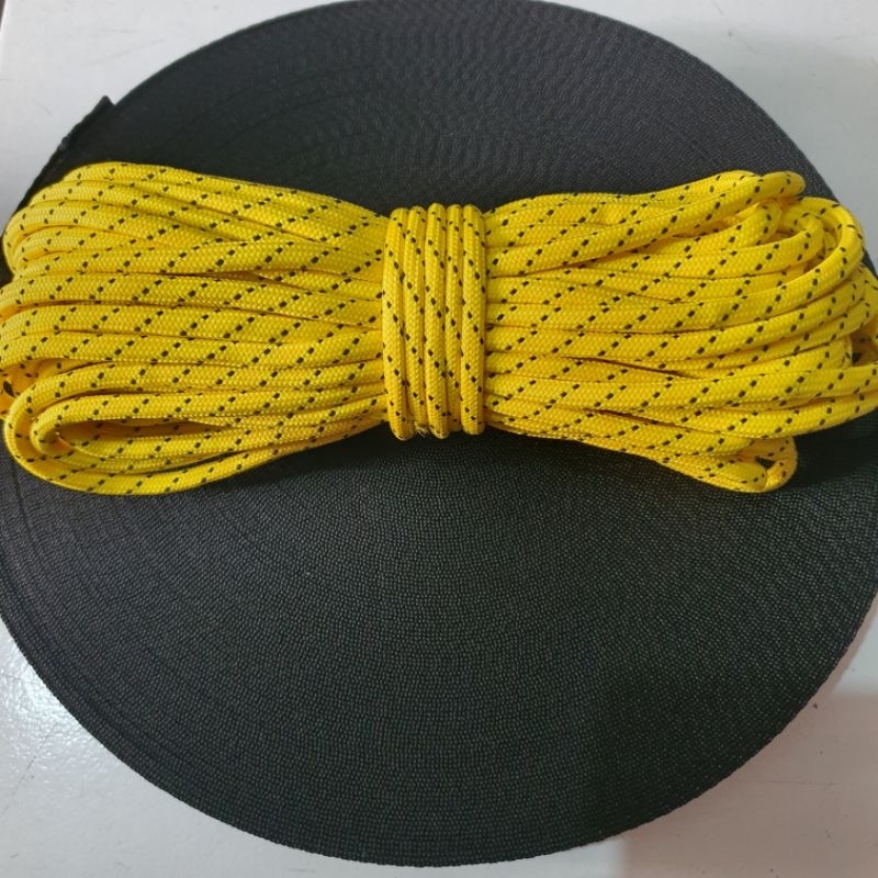 Jual Tali pursik, tali paracord warna Kuning, 6mm isi 15 meter | Shopee ...