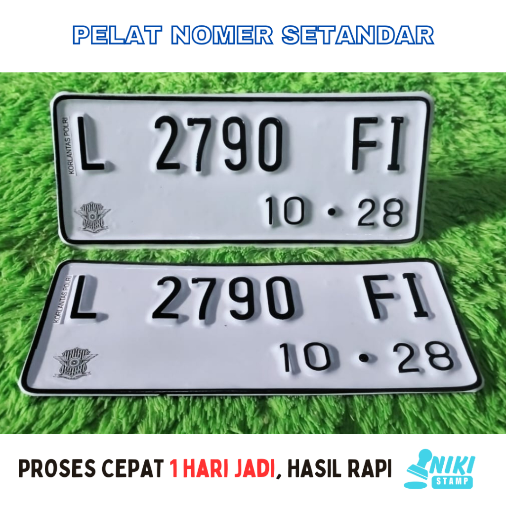 Jual (1 STEL) Cetak Angka Tanda Nomer SepedaMontor Font Sticker ...